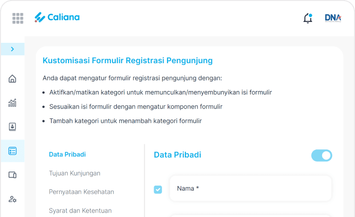 No.1 Visitor Management System di Indonesia - Caliana
